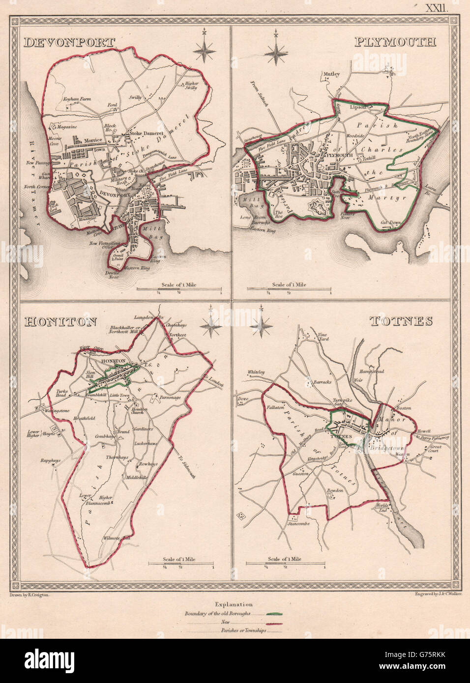 Map of devonport hi-res stock photography and images - Alamy