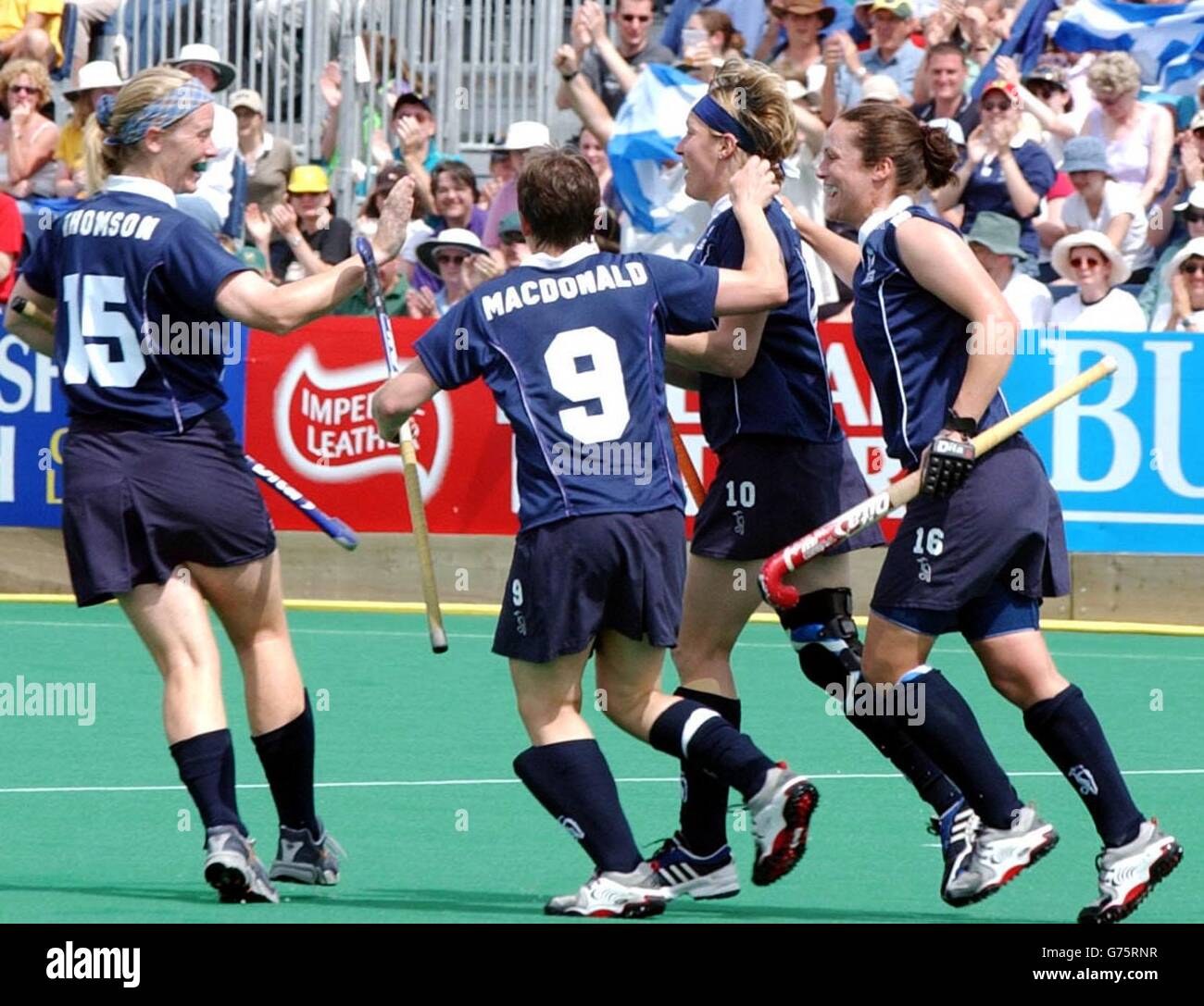Scotland's Rhona Simpson celebrates (10) after scoring during the Women ...