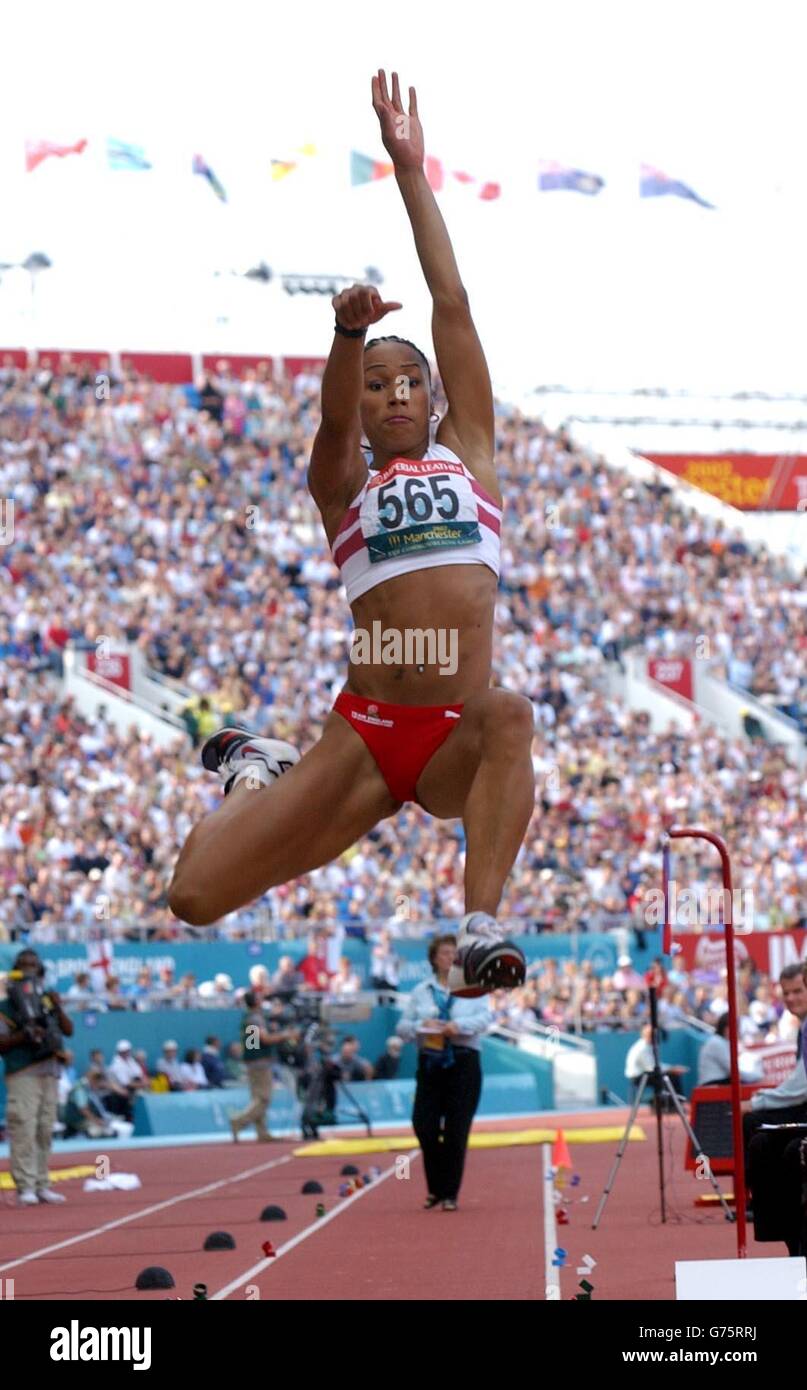 England's Jade Johnson competing in the long jump during the 2002 ...