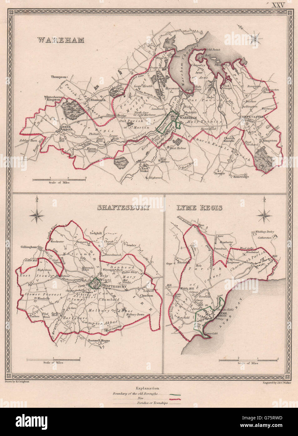 Map of wareham hi-res stock photography and images - Alamy