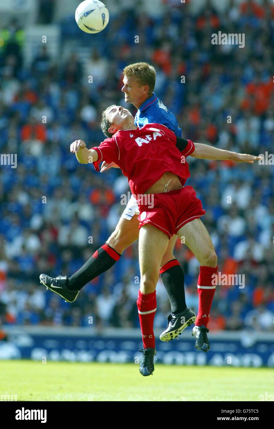 Rangers' Arthur Numan (back) and Aberdeen's Kevin Mcnaughton (front ...