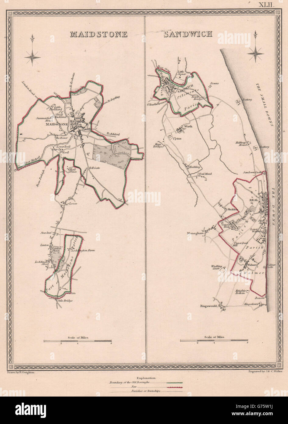 Map maidstone hi-res stock photography and images - Alamy