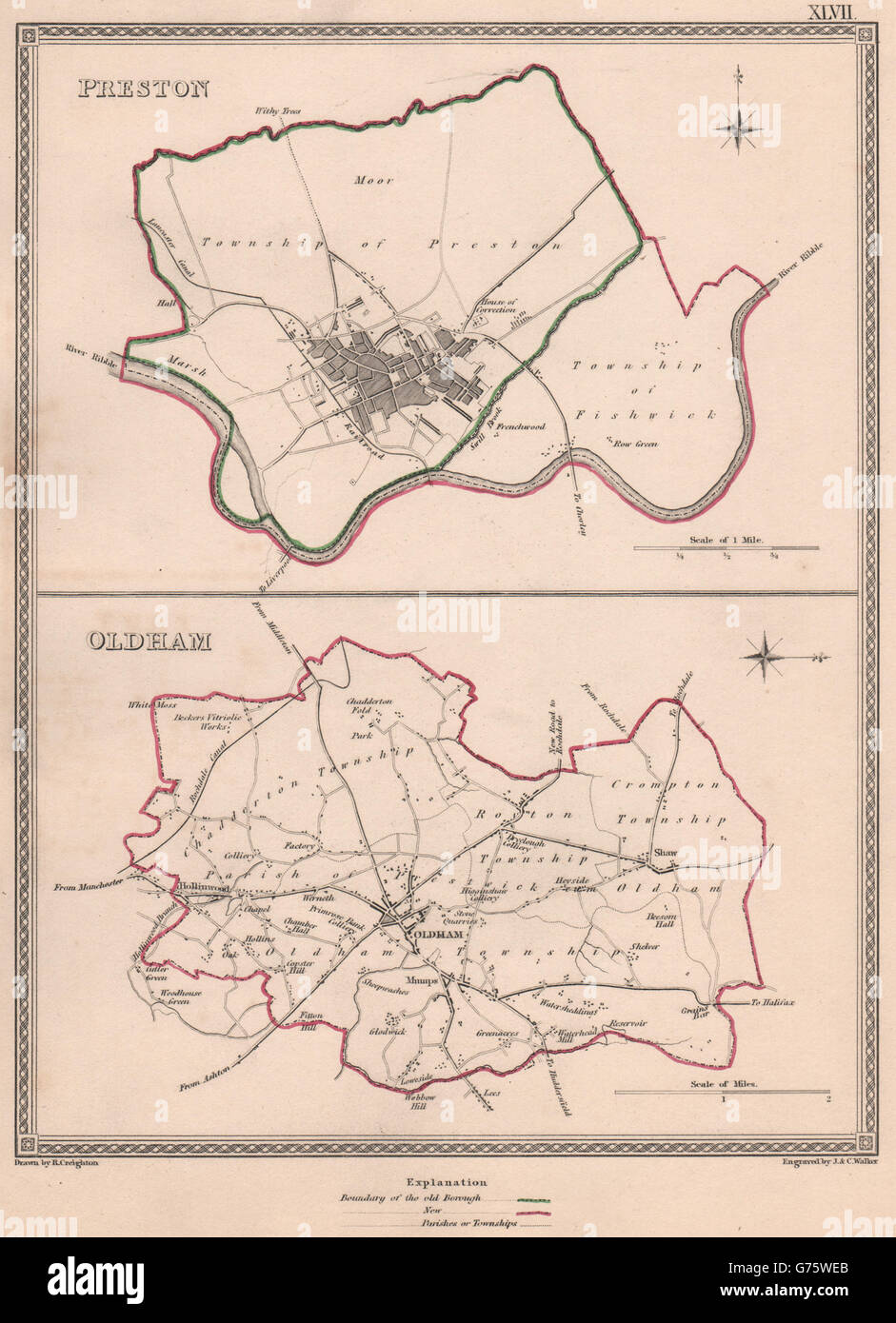 Map Of Borough London 19th Century High Resolution Stock Photography ...
