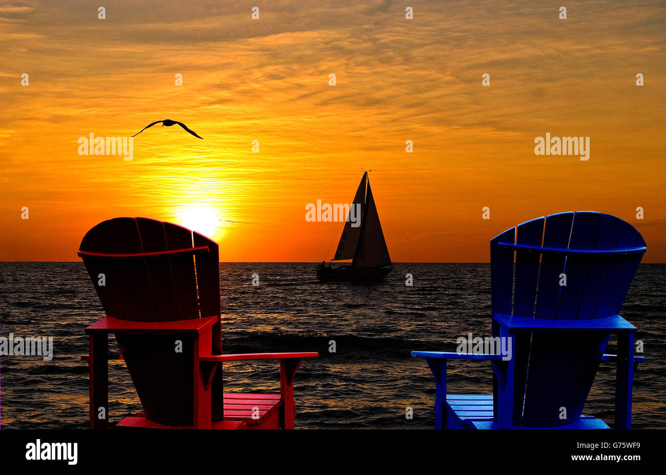 Adirondack lake sunset hi-res stock photography and images - Alamy