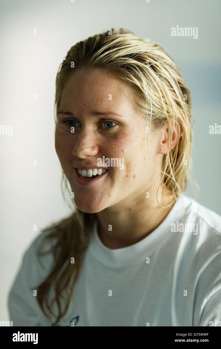 Commonwealth Games - Team England and Team Wales Swimming Media Session ...