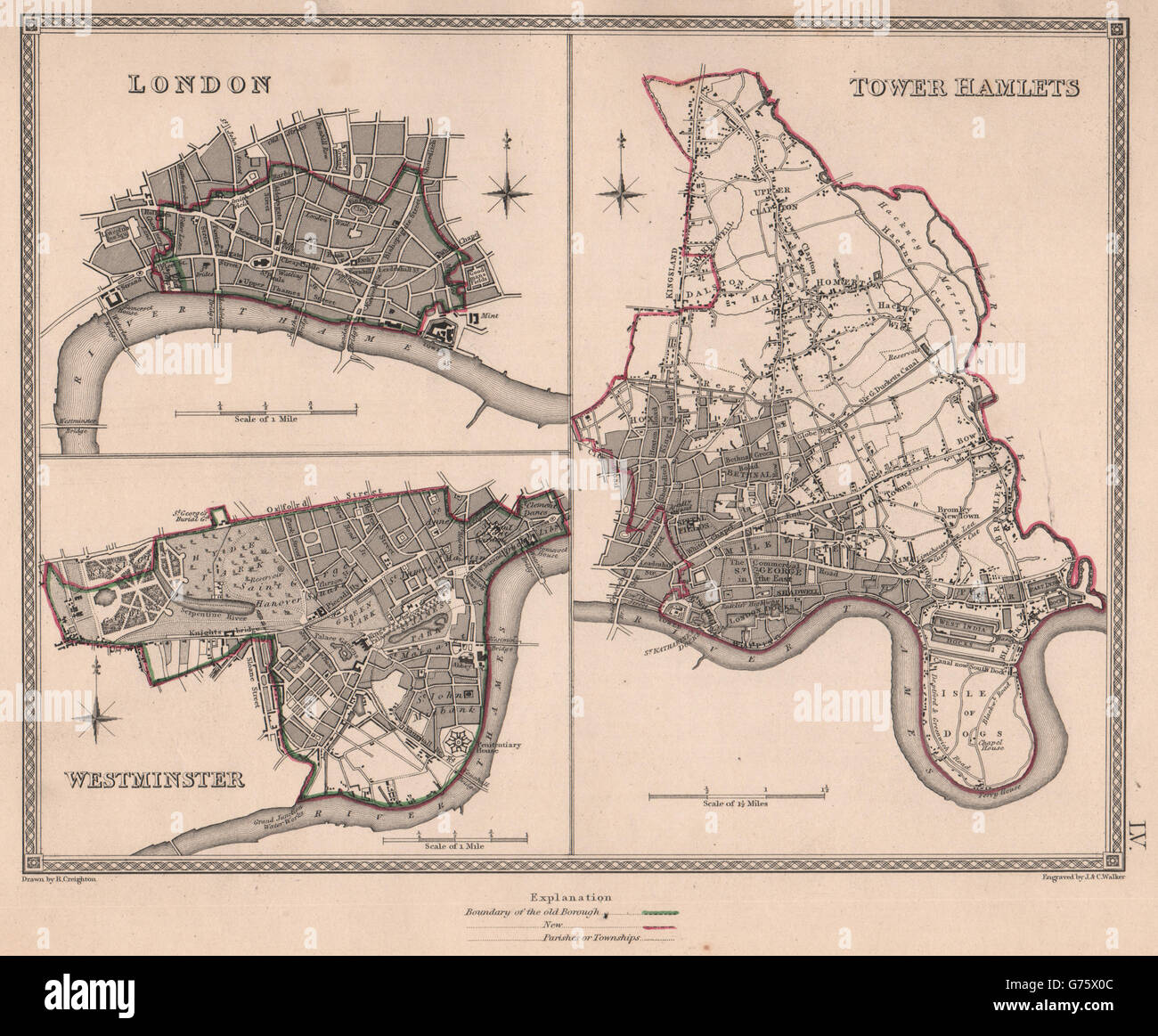 Map of westminster 19th century hi-res stock photography and images - Alamy