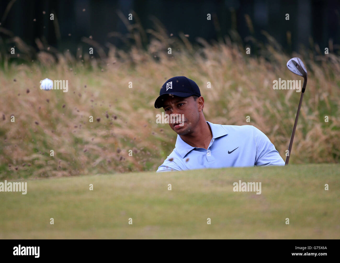 USA's Tiger Woods on the chipping green during practice day four of the ...