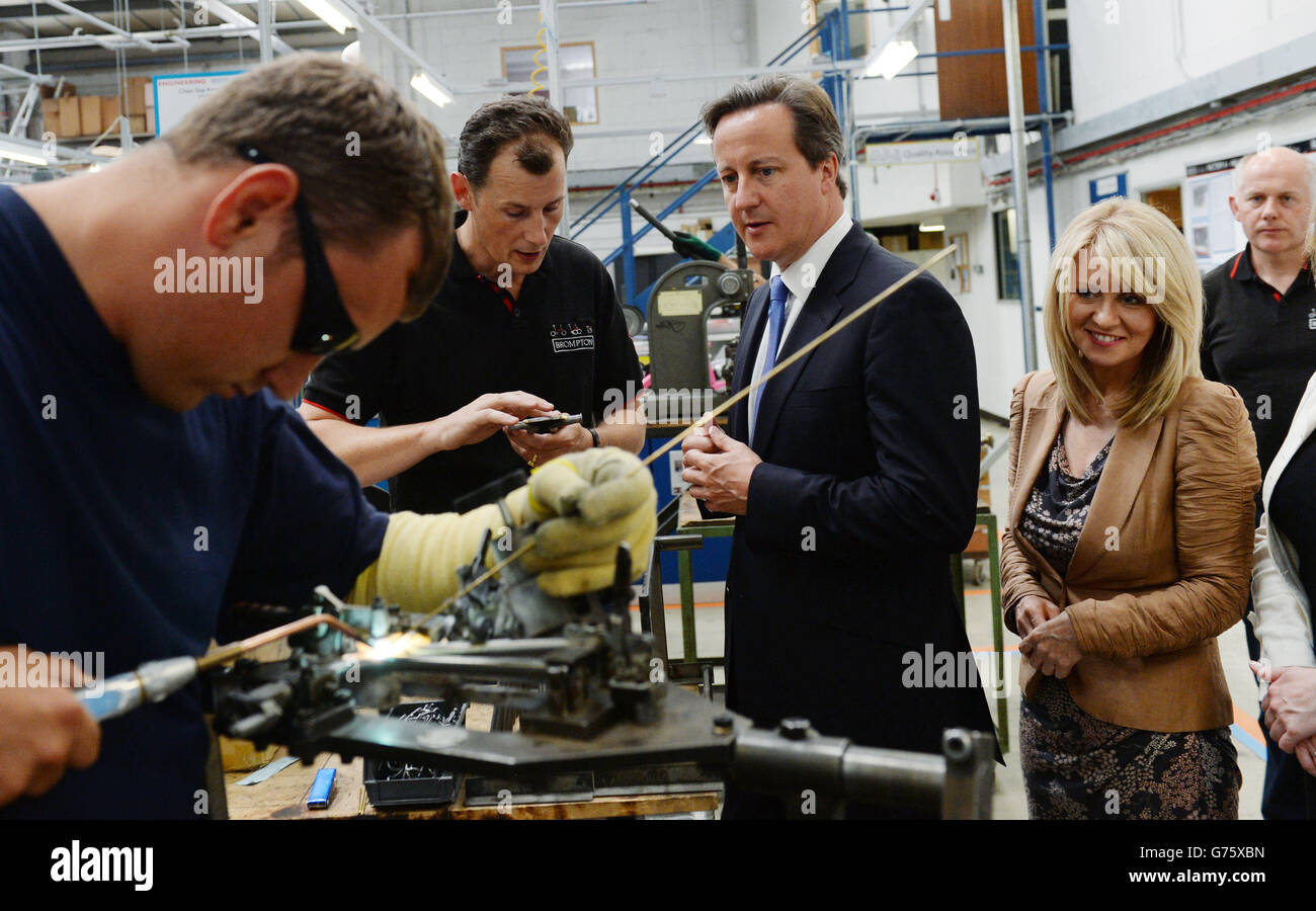 Prime Minister David Cameron and Minister for Employment and ...