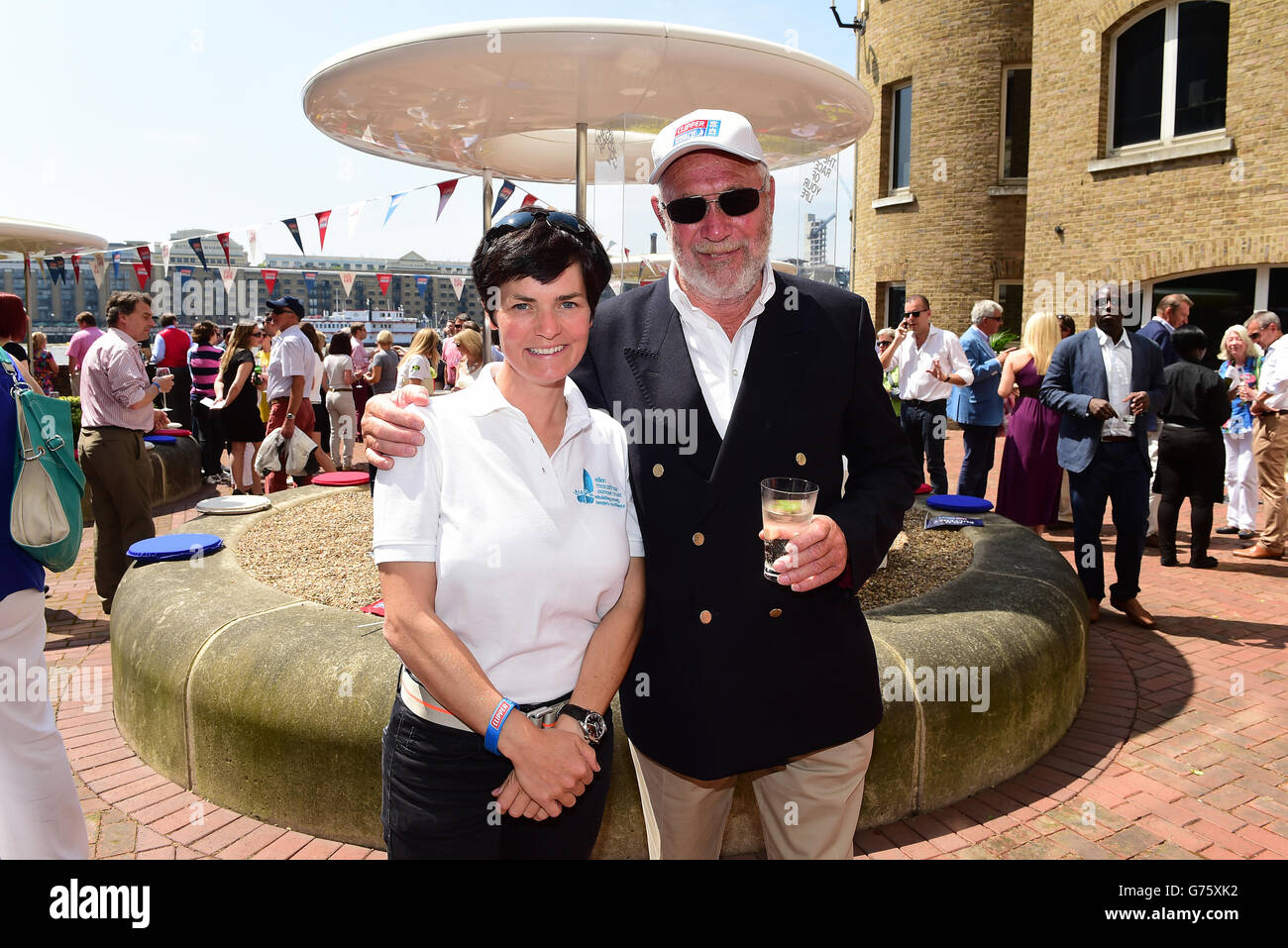 Founder of the Clipper Race Sir Robin Knox-Johnston meets Dame Ellen ...