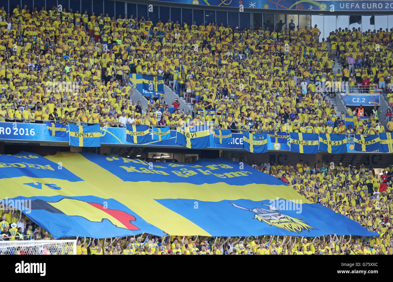 NICE, FRANCE - JUNE 22, 2016: Tribunes of Allianz Riviera Stade de Nice ...