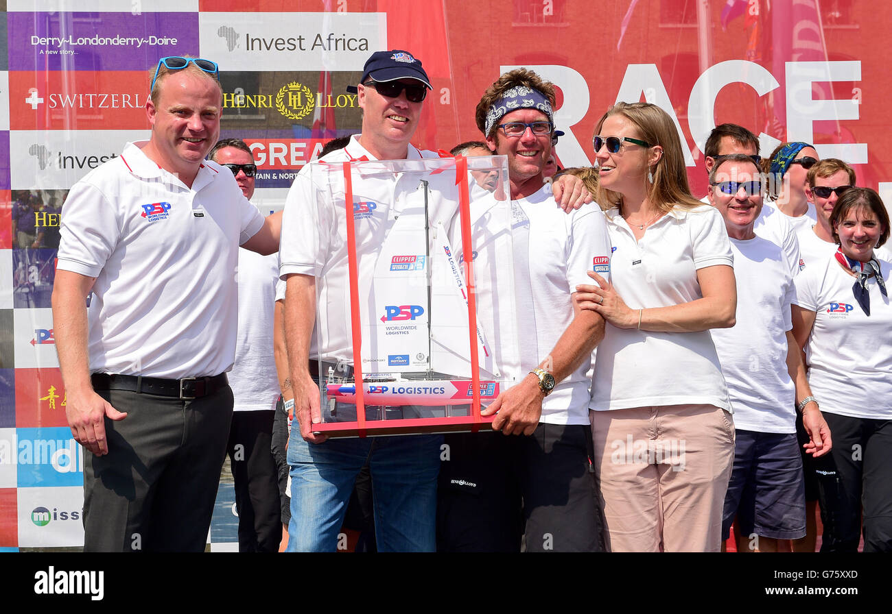 The PSP Logistics trophy presentation during the Round the World Race ...
