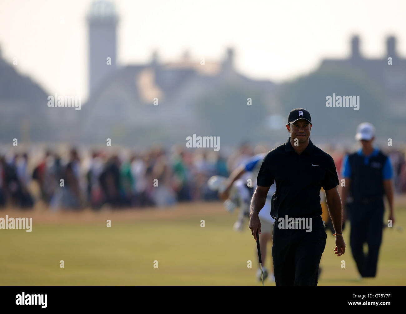 USA's Tiger Woods looks dejected during day two of the 2014 Open ...