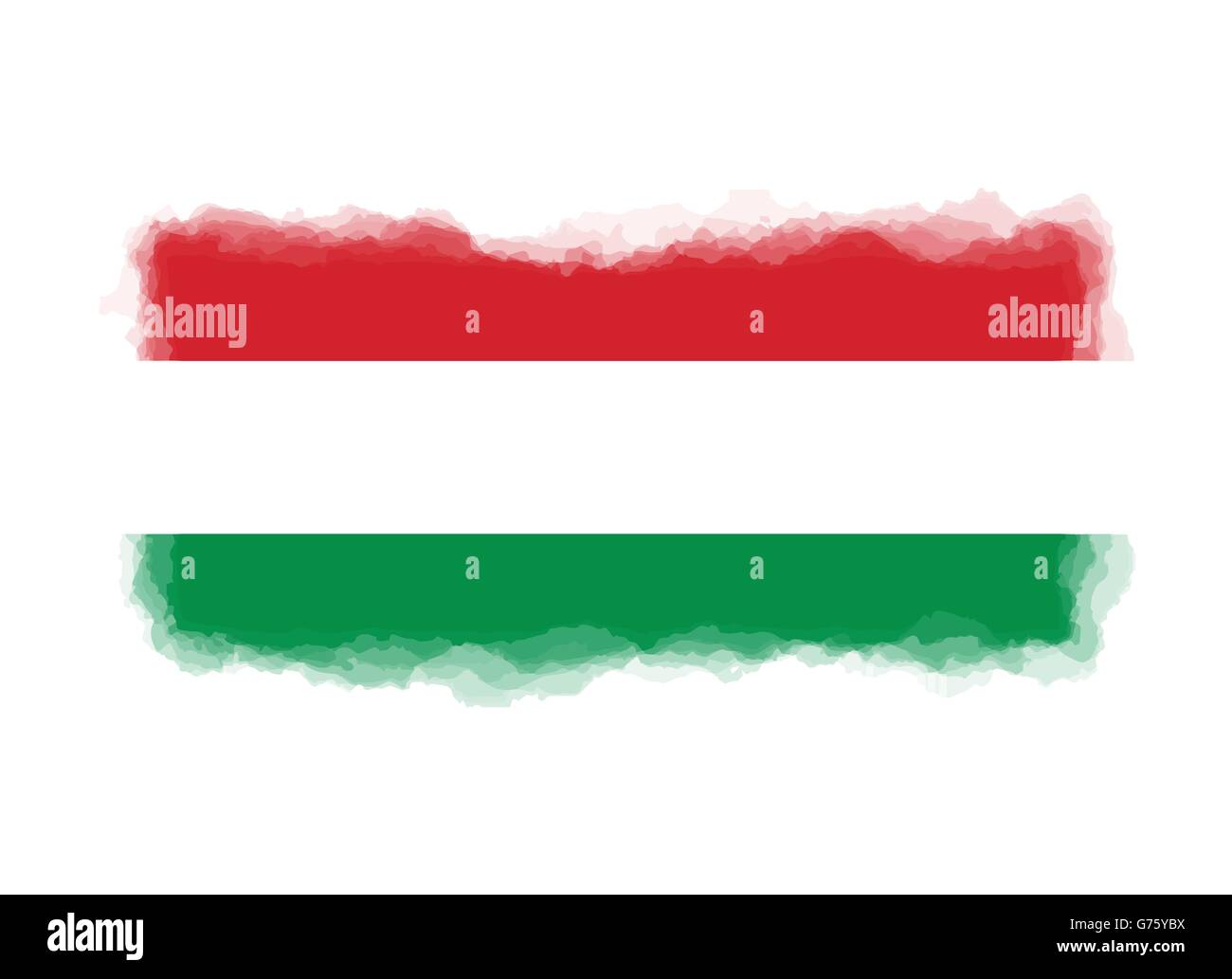 Hungary flag symbol watercolor style vector background illustration ...