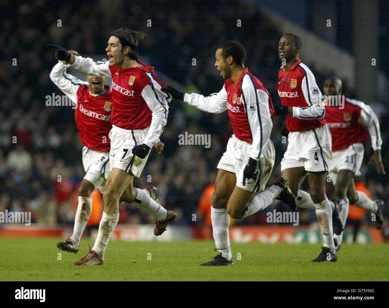 Arsenals pires no leads the celebration after scoring against ...
