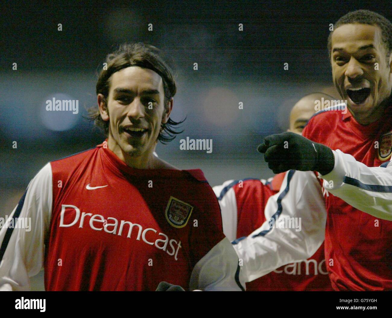 Arsenals pires no leads the celebration after scoring against ...
