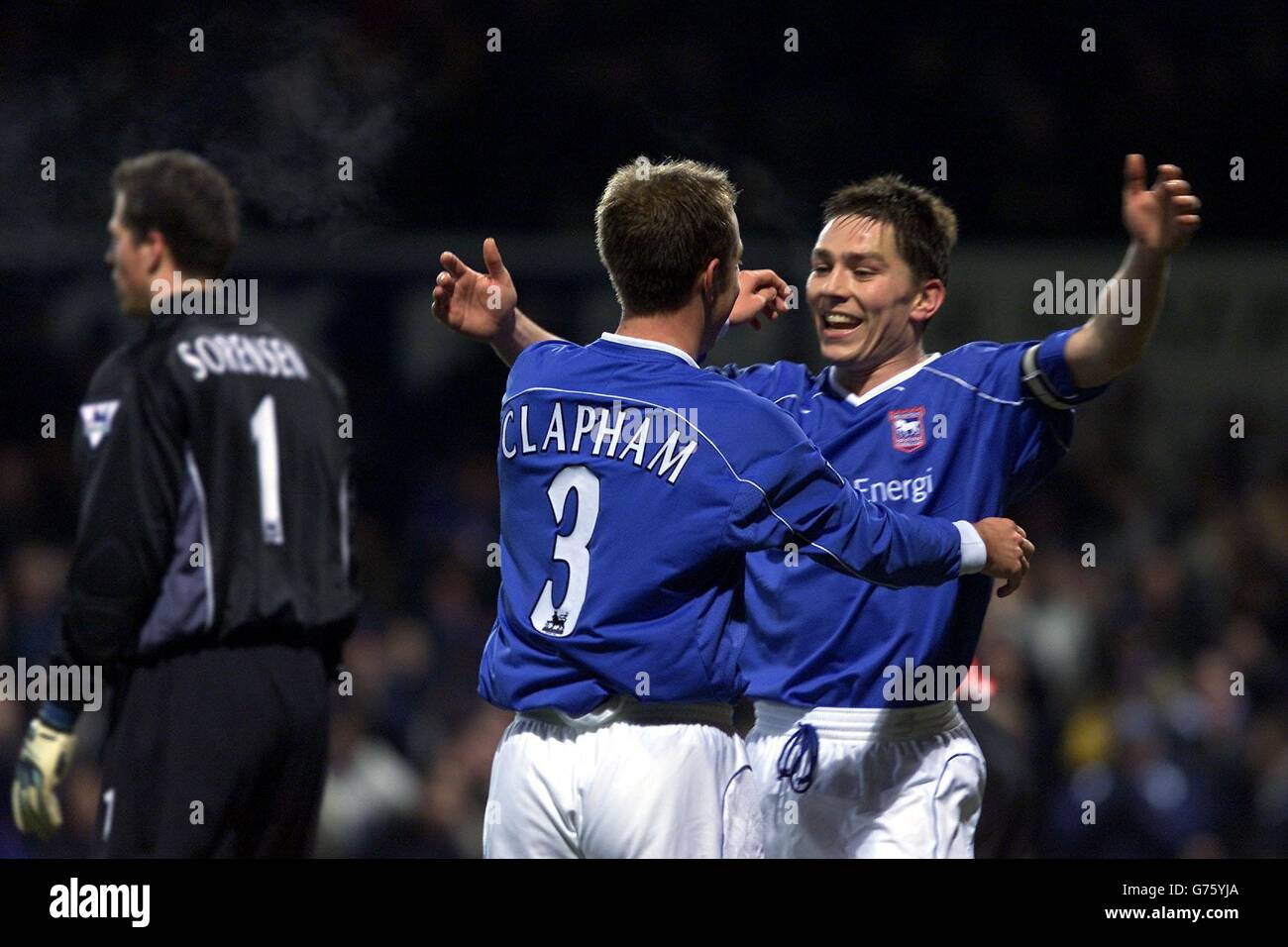 Sport football celebrating jamie clapham hi-res stock photography and ...