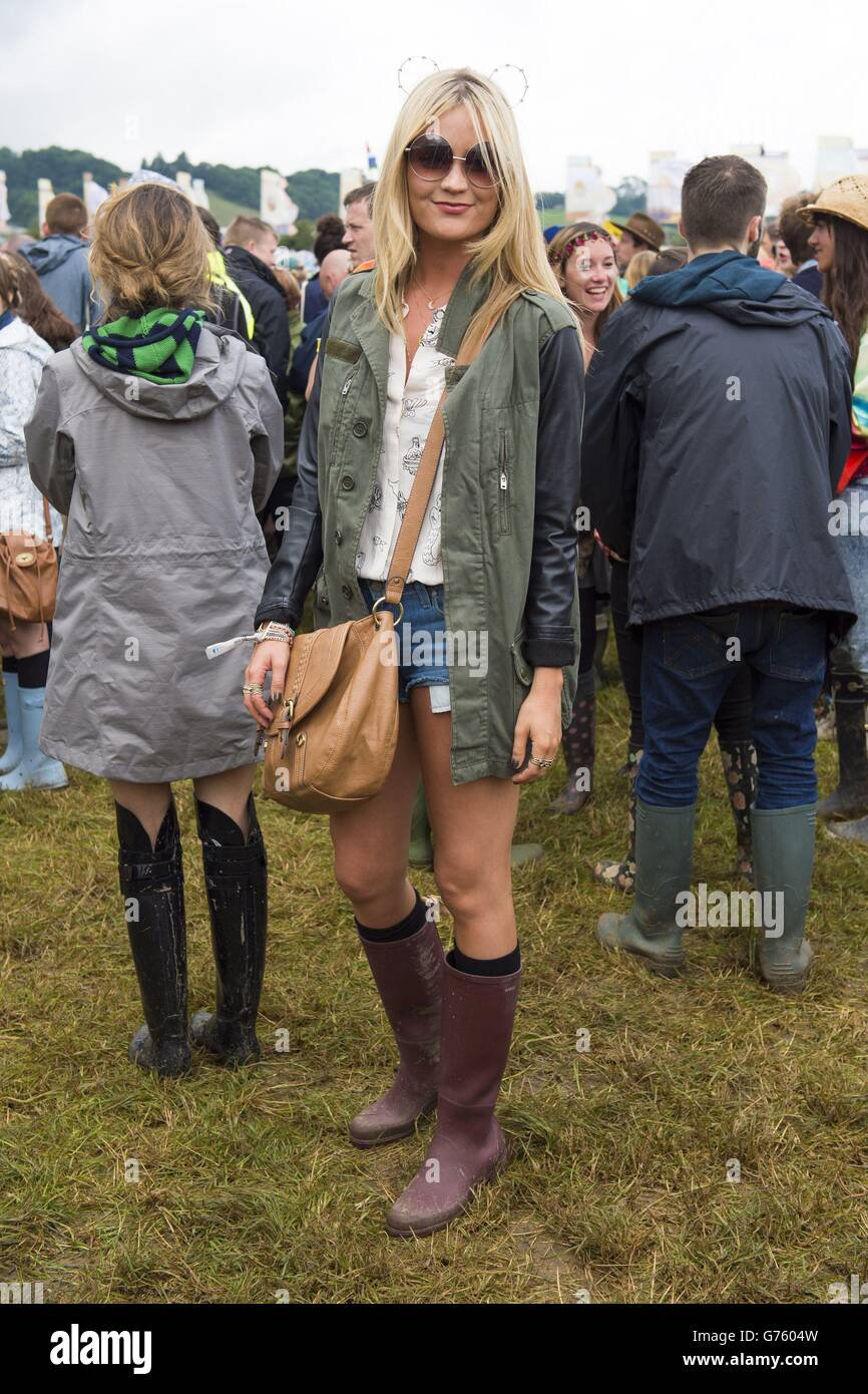 TV presenter Laura Whitmore watches Blondie performing on the Other ...