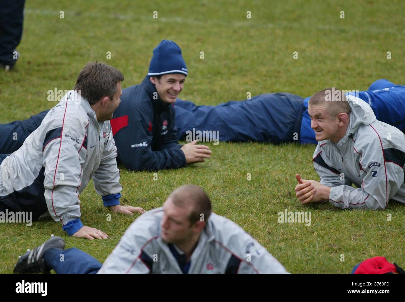 From left centre - England's Justin Leonard, Kyran Bracken and Graham ...