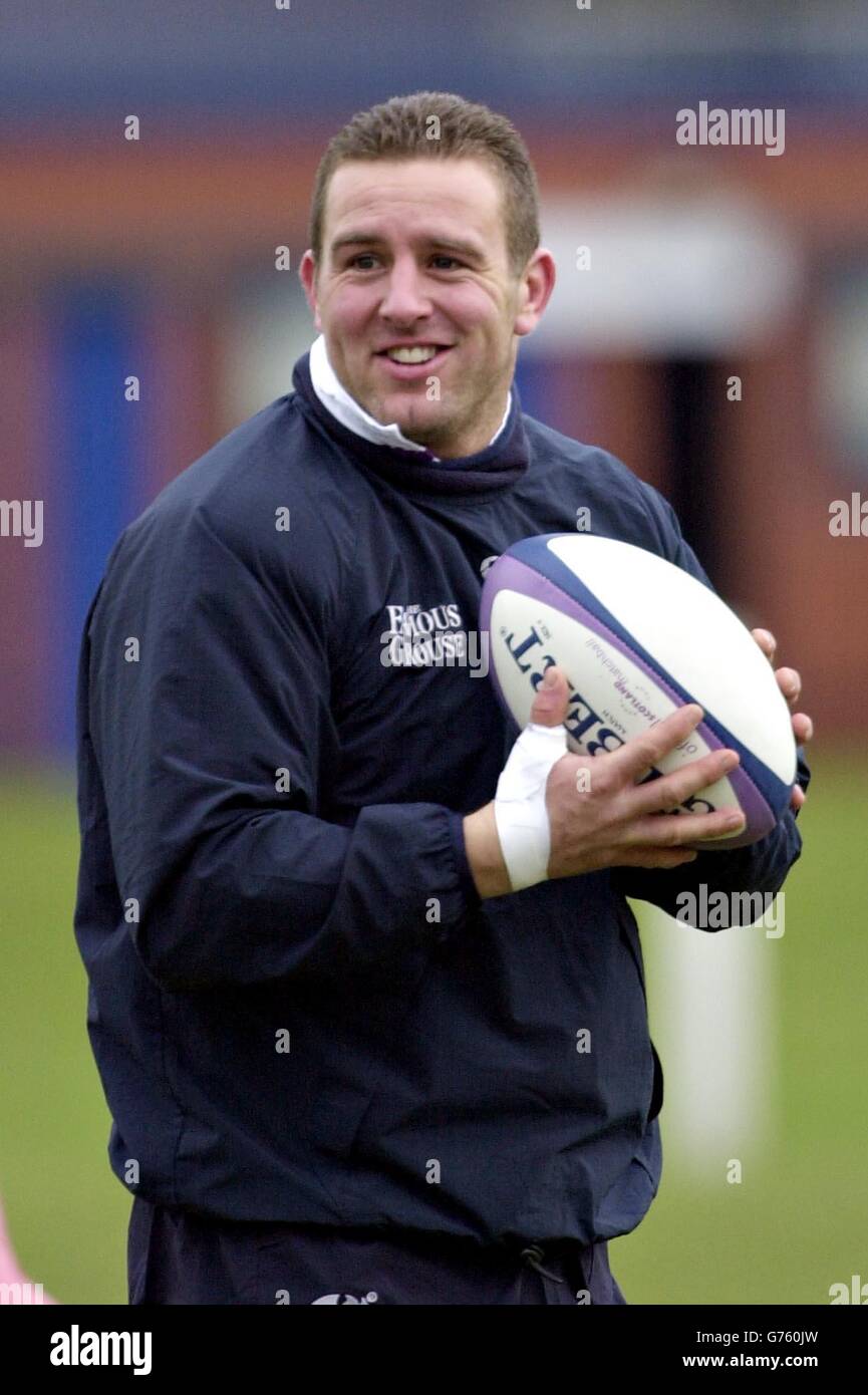 Scotland's Brendan Laney during training practice at Murrayfield ahead ...