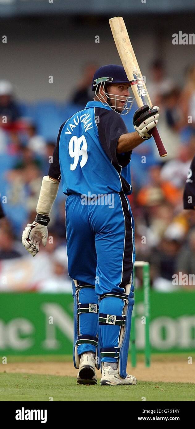 Cricket action batting michael vaughan hi-res stock photography and ...