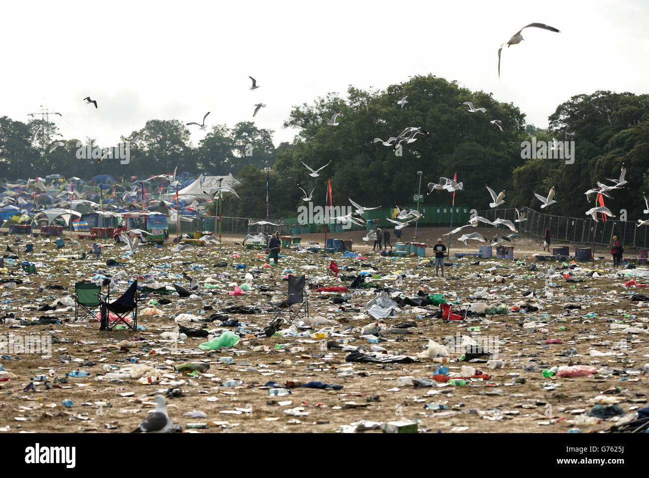 Glastonbury Festival 2014 - Aftermath Stock Photo - Alamy