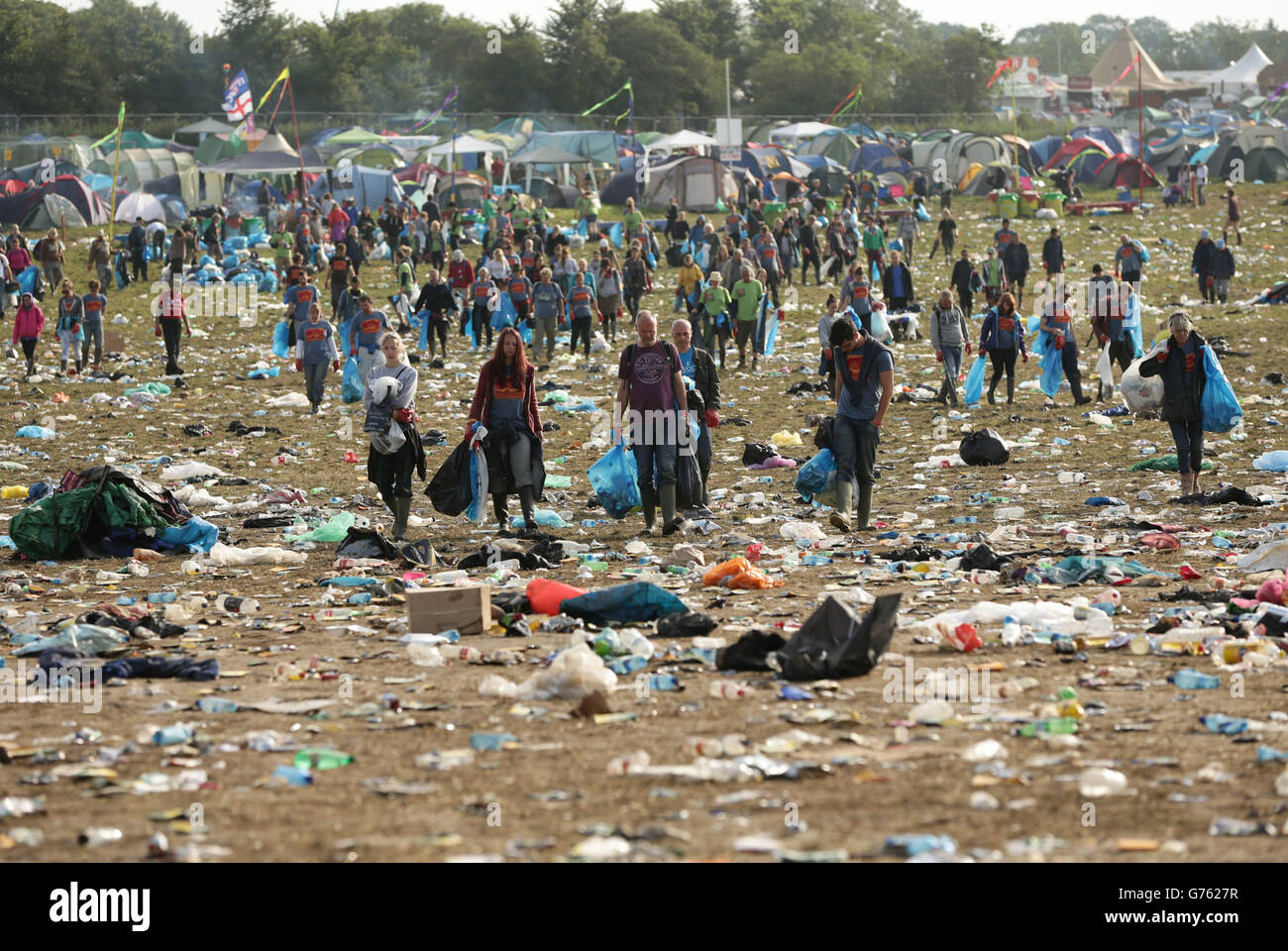 Glastonbury Festival 2014 - Aftermath Stock Photo - Alamy
