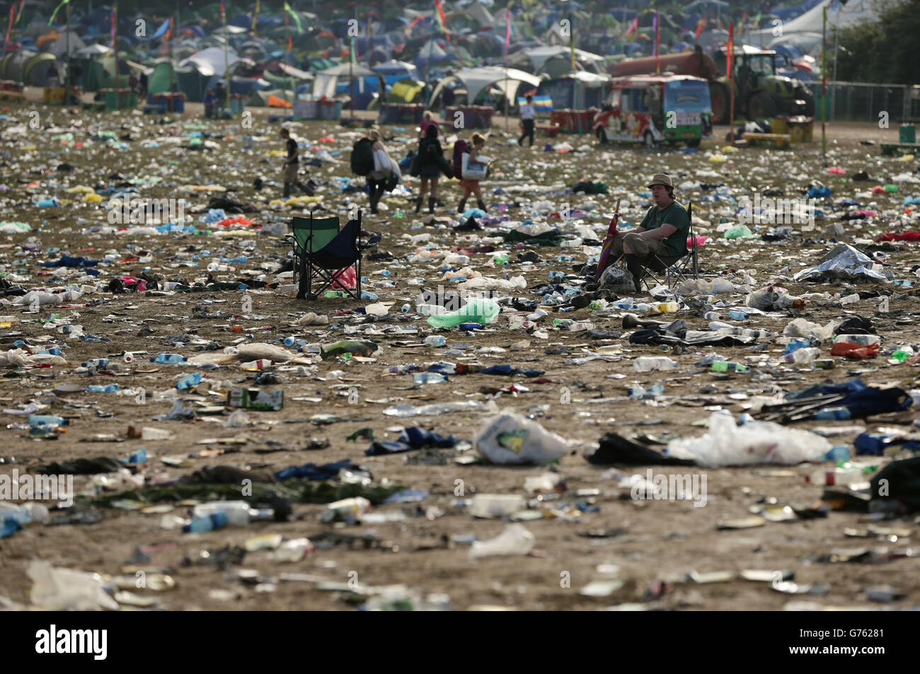Glastonbury Festival 2014 - Aftermath Stock Photo - Alamy