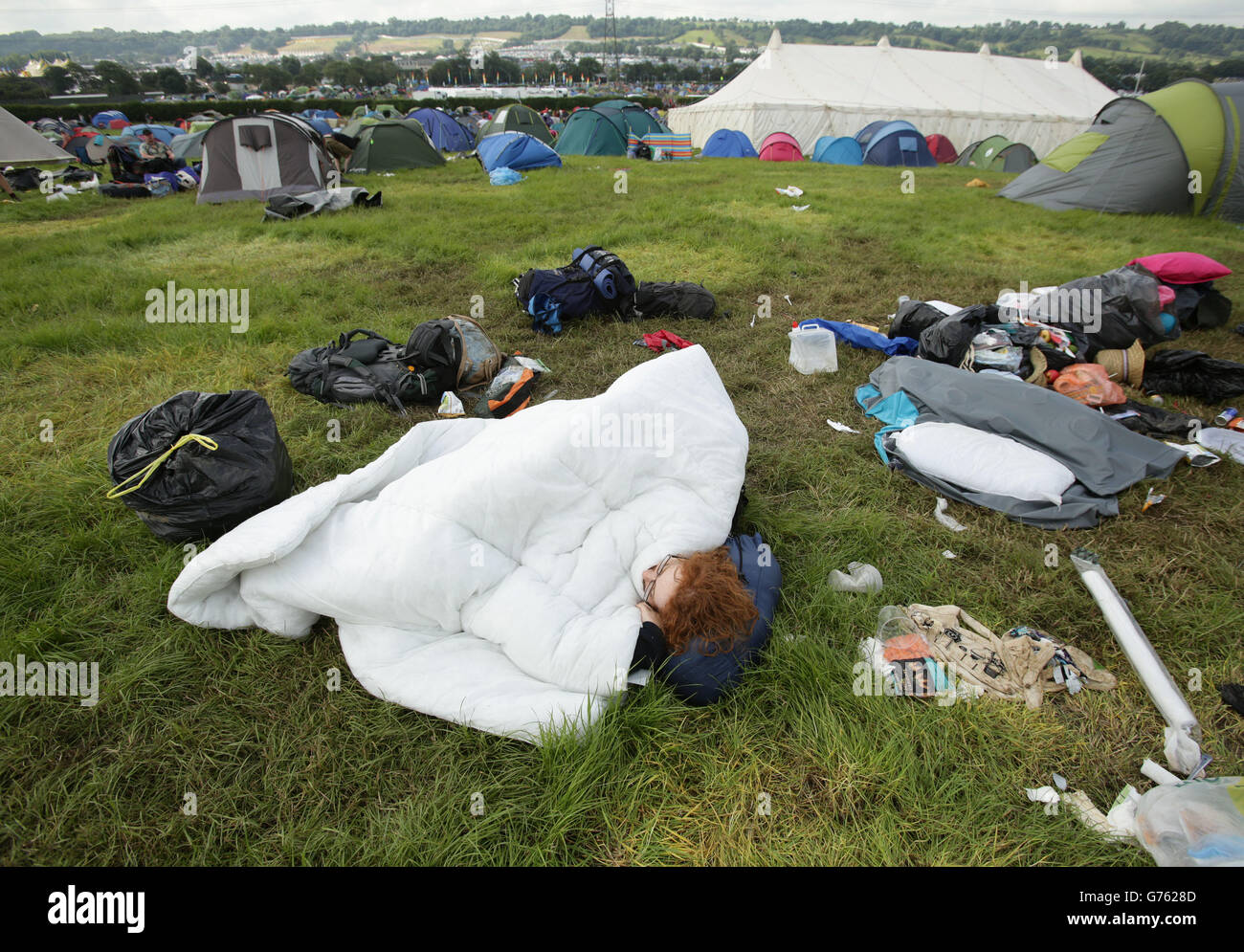 Glastonbury Festival 2014 - Aftermath Stock Photo - Alamy