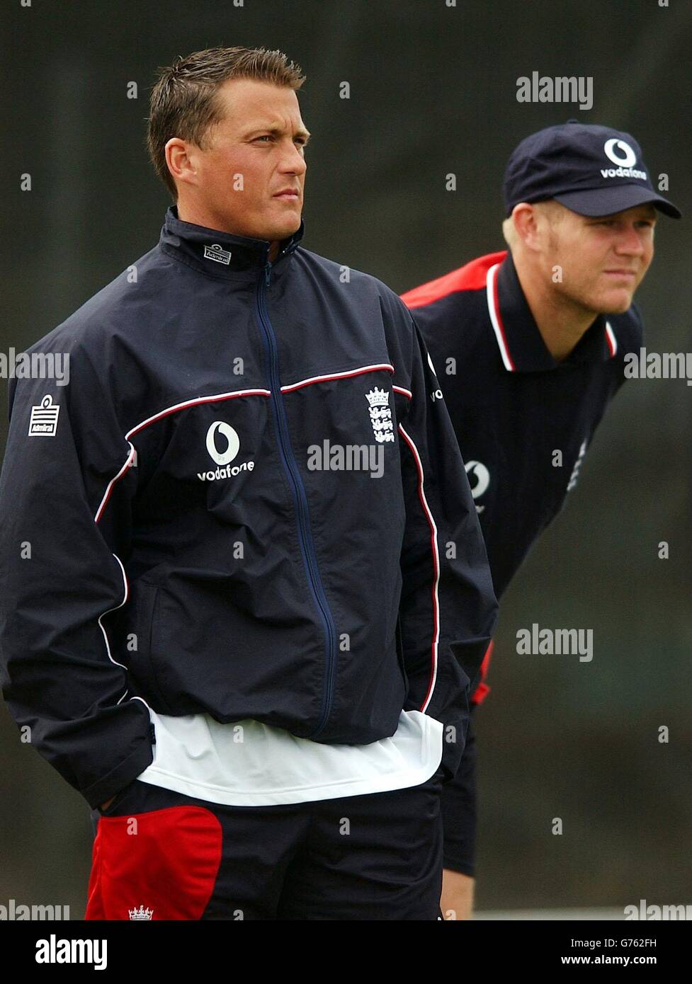 England Practice New Zealand. England's Darren Gough (left) and Matthew ...