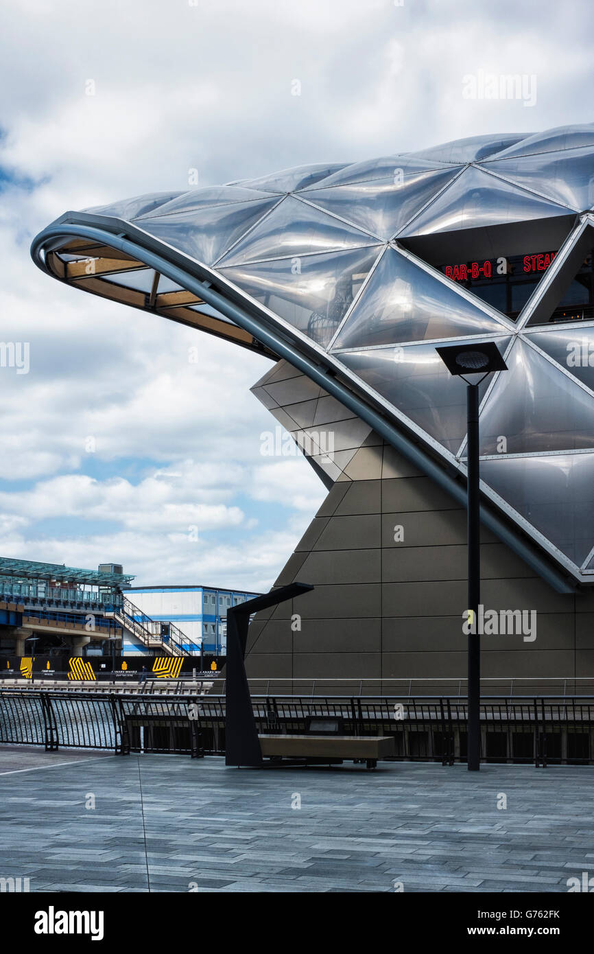 New Crossrail Railway Station Building exterior roof detail , London ...