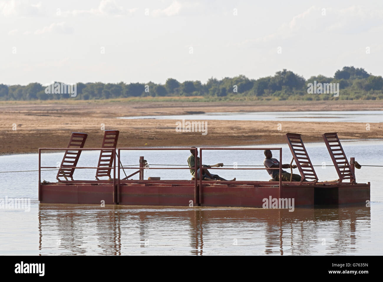 pontoon, South Luangwa National Park, Zambia, Africa Stock Photo - Alamy