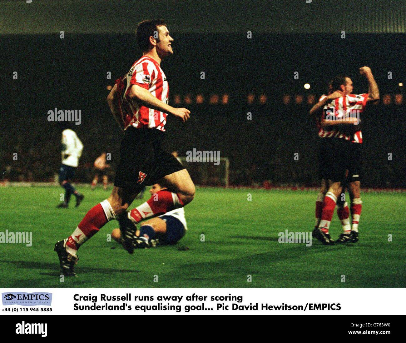 Craig russell runs away after scoring sunderlands equalising goal hi ...