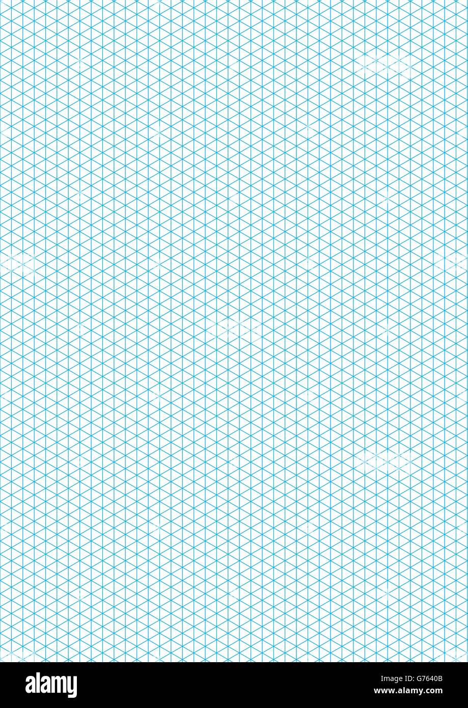 Isometric Grid Sheet Isometric Grid Paper _ Light Blue Stock