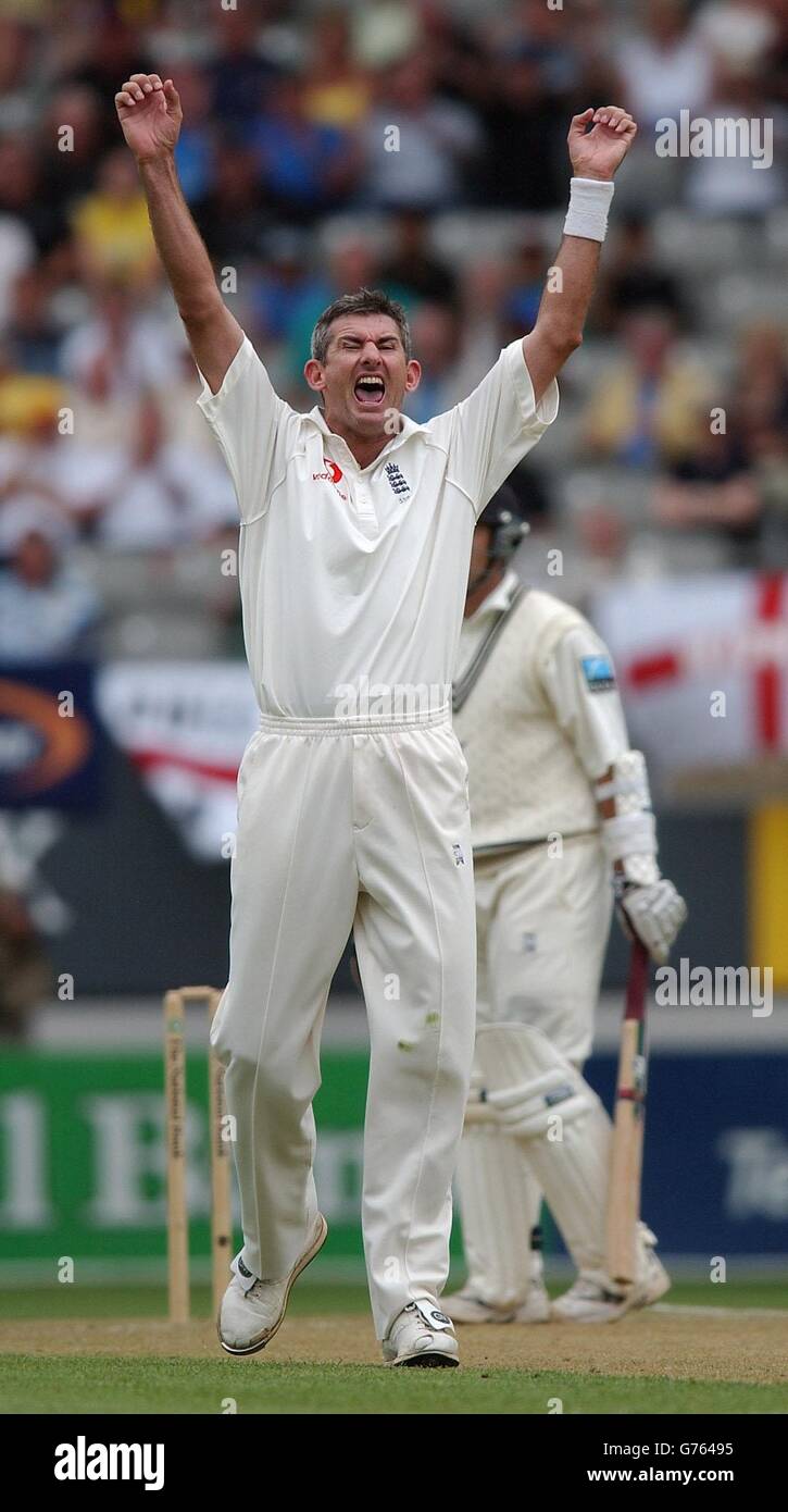 England's Andrew Caddick celebrates taking his 200th test wicket after ...