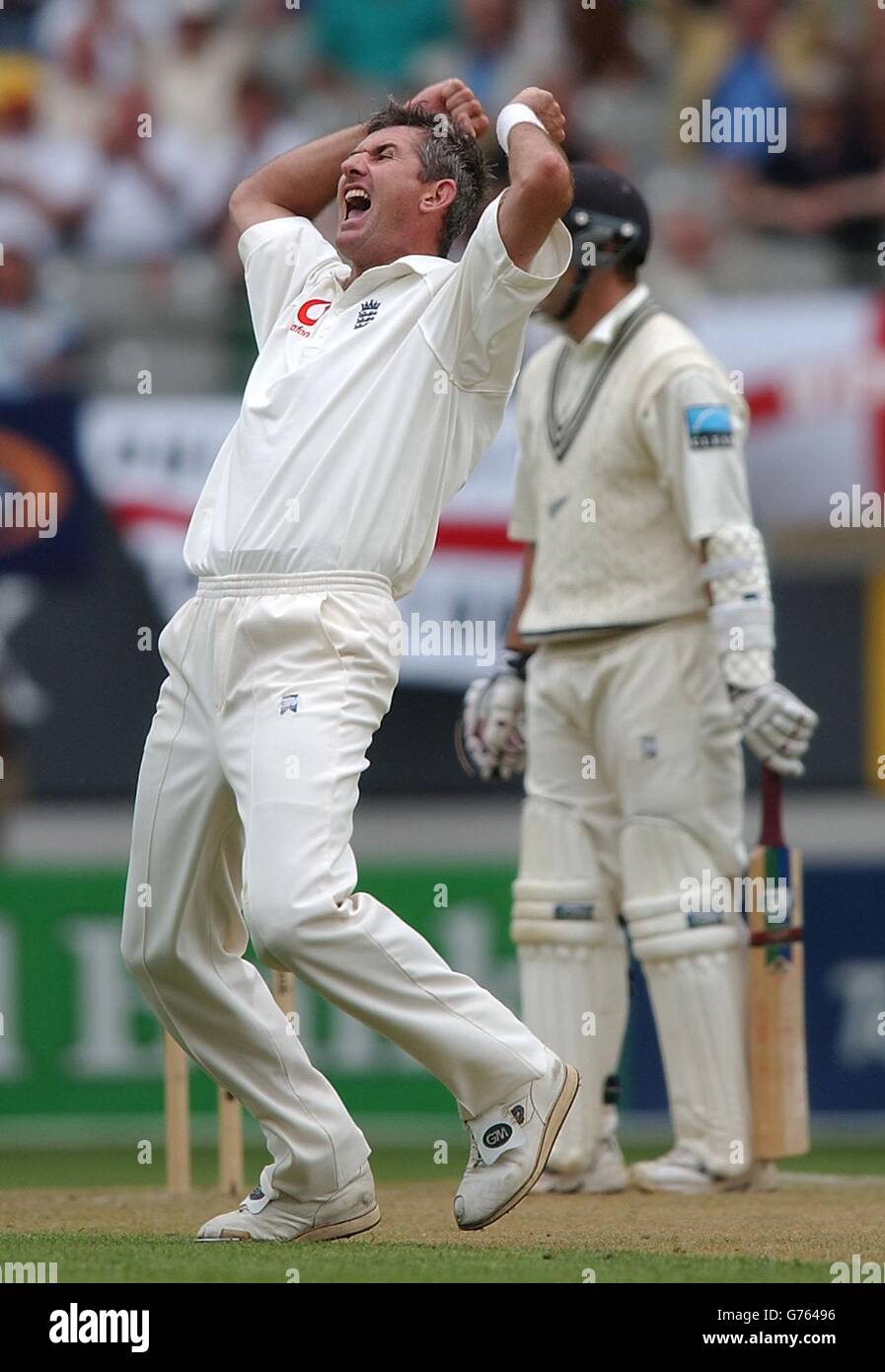 England's Andrew Caddick celebrates taking his 200th test wicket after ...