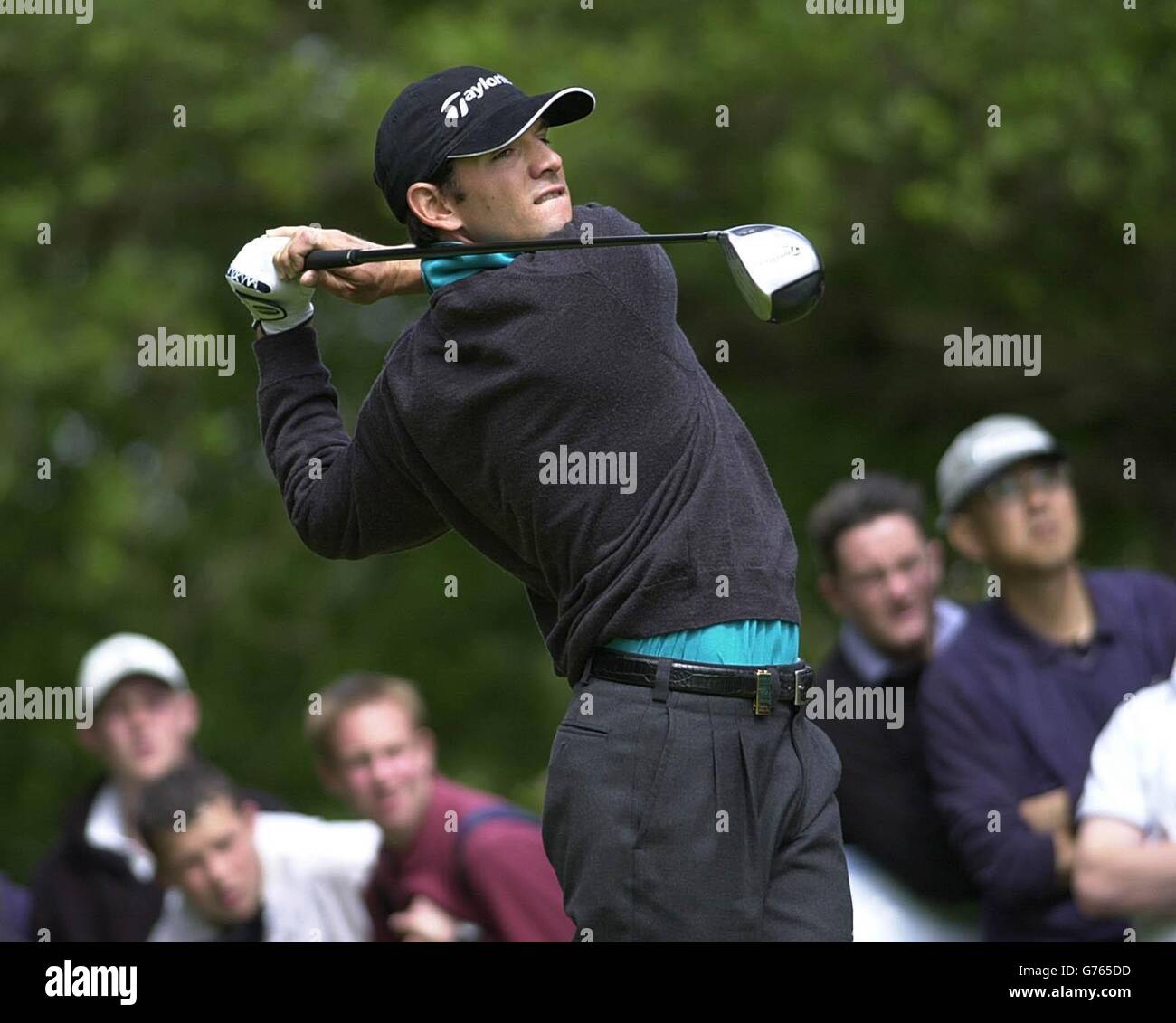 Volvo PGA Championship. Spain's Carlos Rodiles tees off the 3rd hole ...