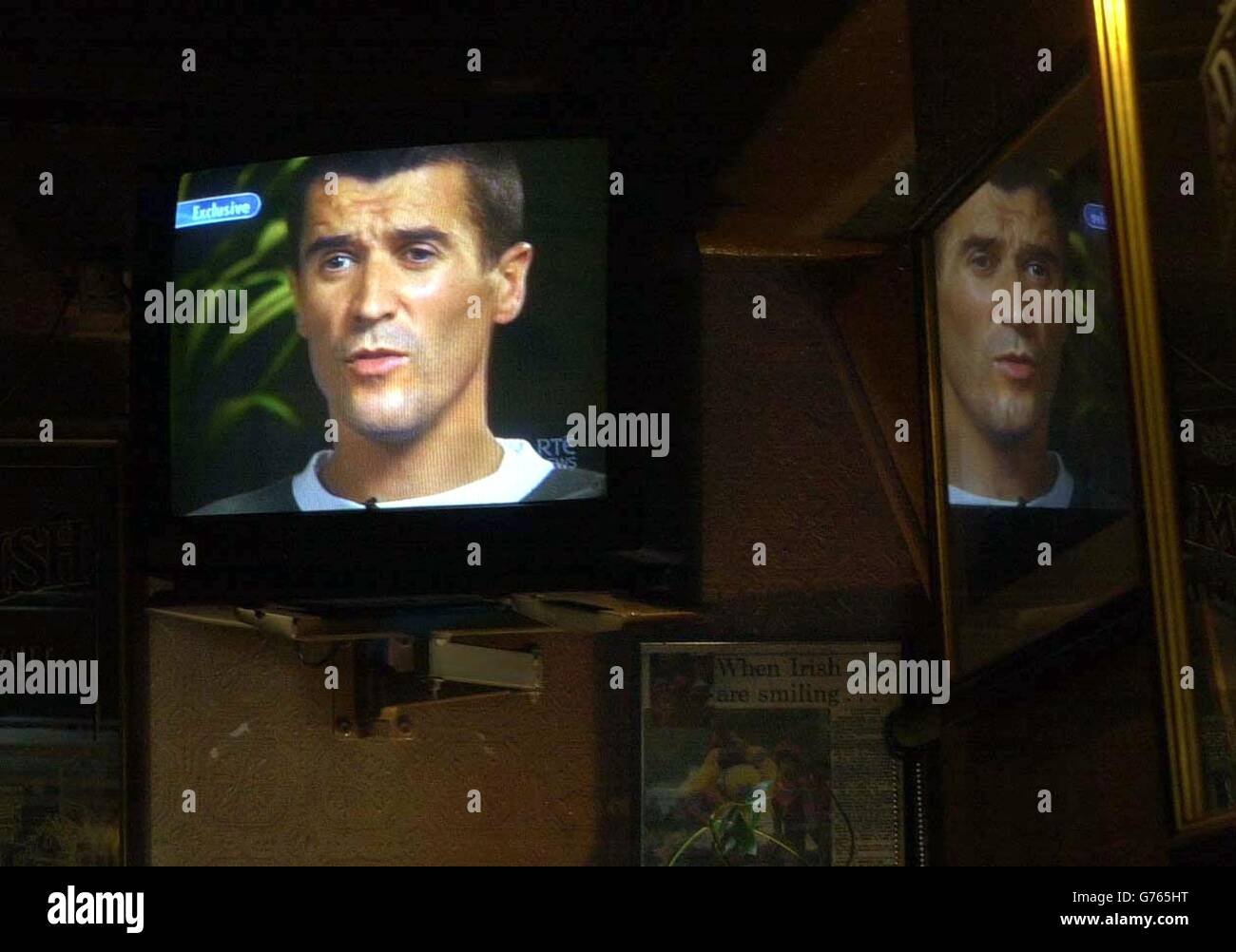 Roy Keane on RTE 1 Stock Photo - Alamy