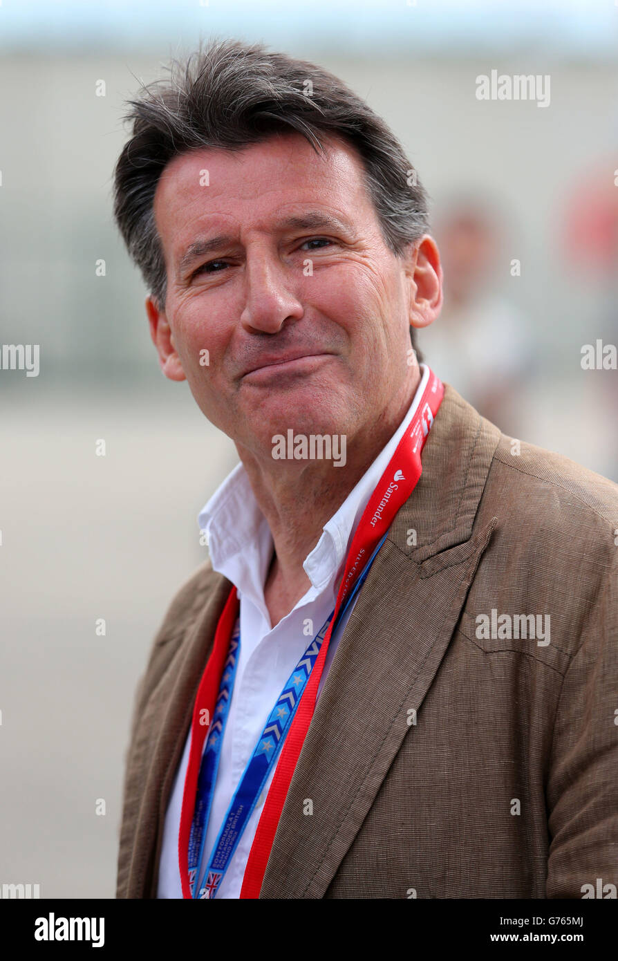 Lord Coe during the 2014 British Grand Prix at Silverstone Circuit ...