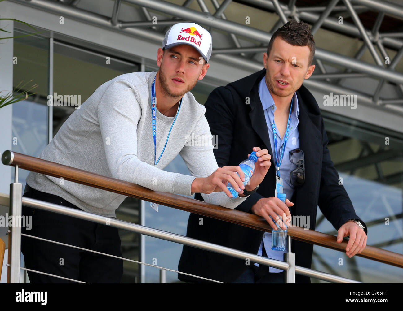 Stuart Broad during the 2014 British Grand Prix at Silverstone Circuit ...