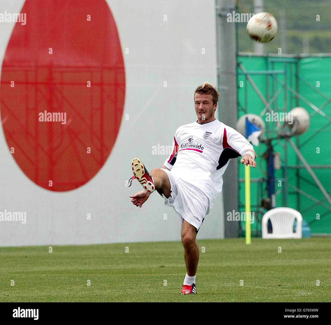 David Beckham Kicking A Soccer Ball