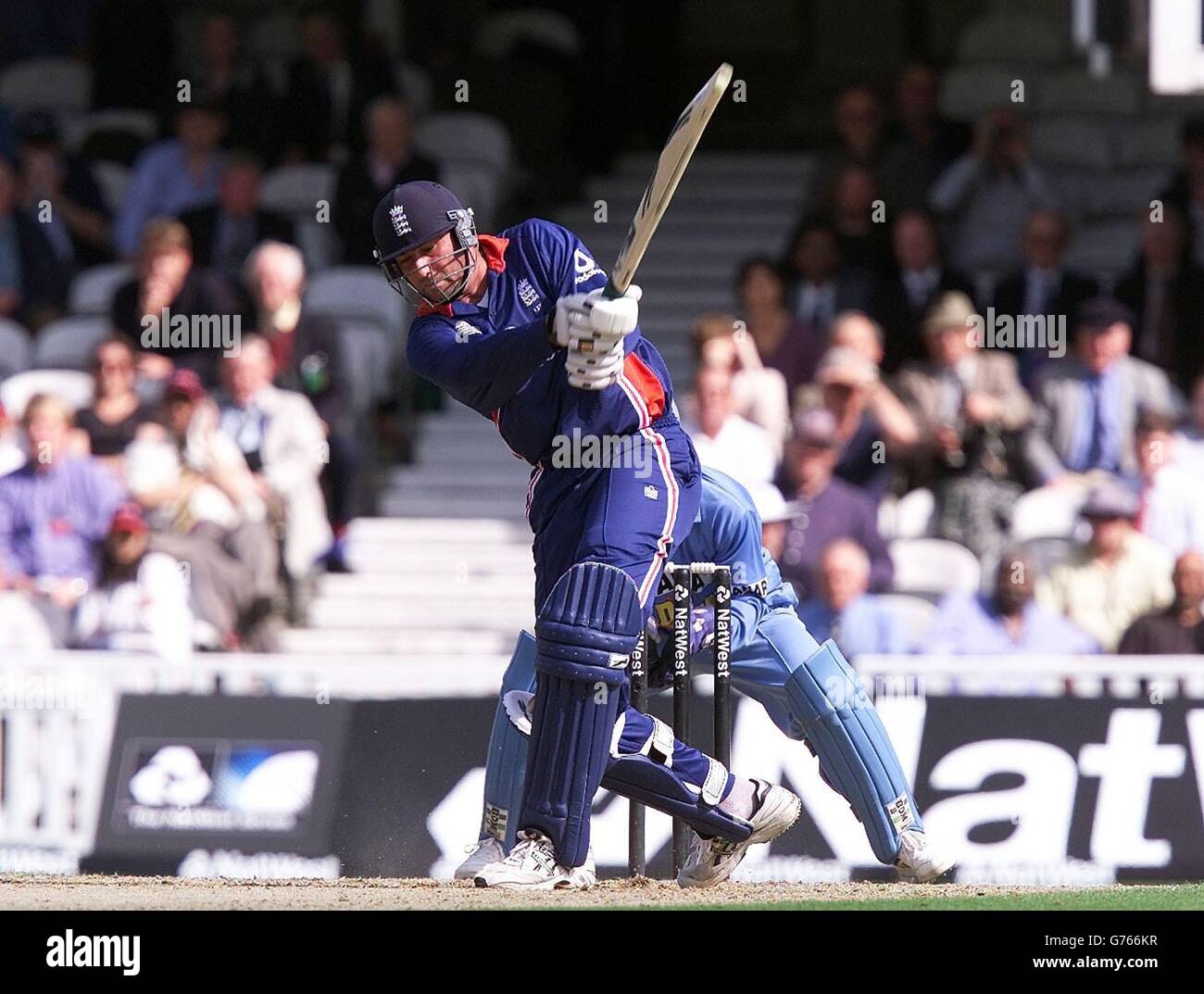 England v India - Irani. England batsman Ronnie Irani drives a boundary ...