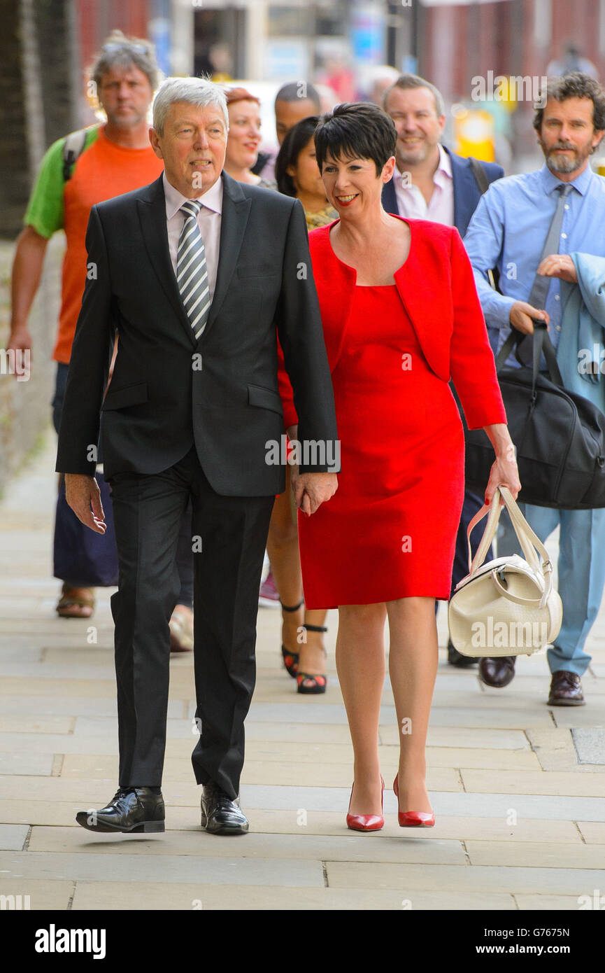 Alan Johnson and partner Carolyn Burgess (right) arriving at the Labour ...