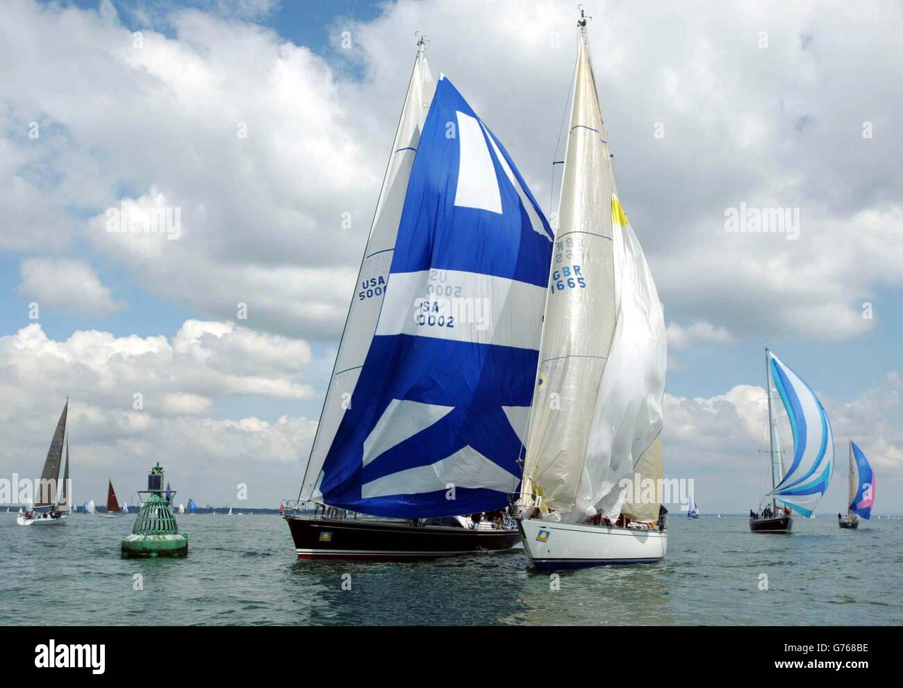 Start of sailing at Cowes Week Stock Photo - Alamy