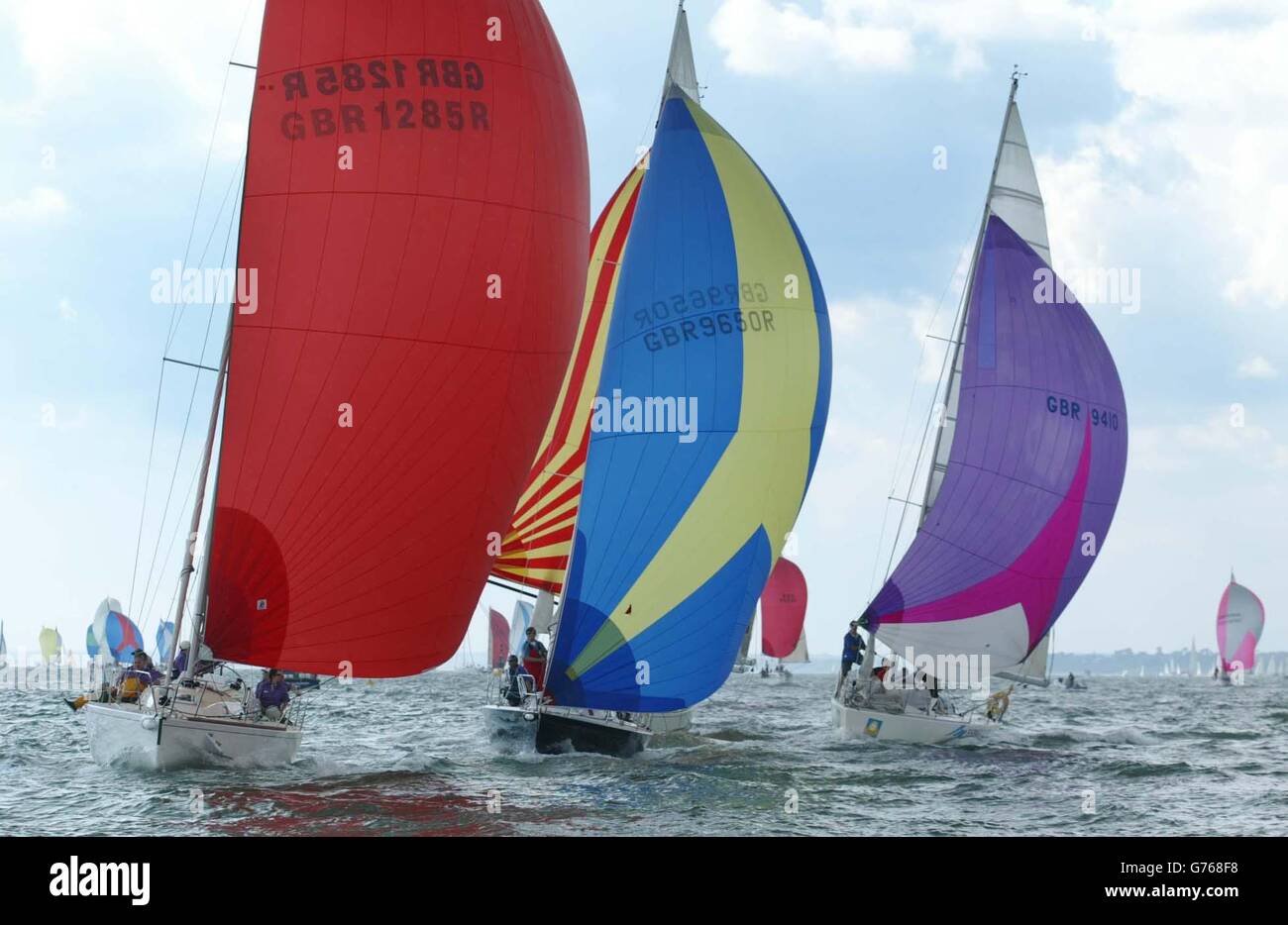 Start of sailing at Cowes Week Stock Photo - Alamy