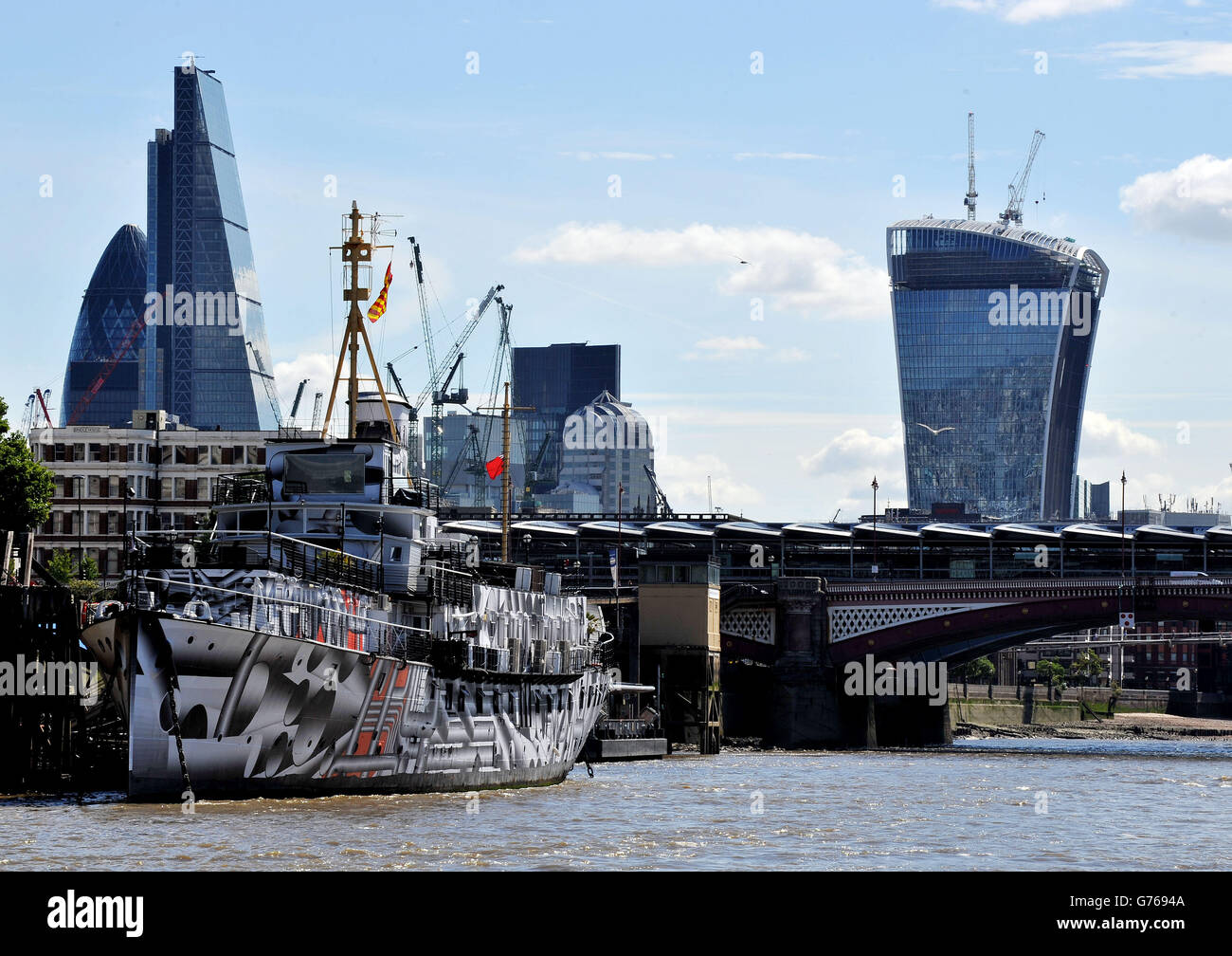 The WWI warship HMS President (1918) which has become a public art work ...