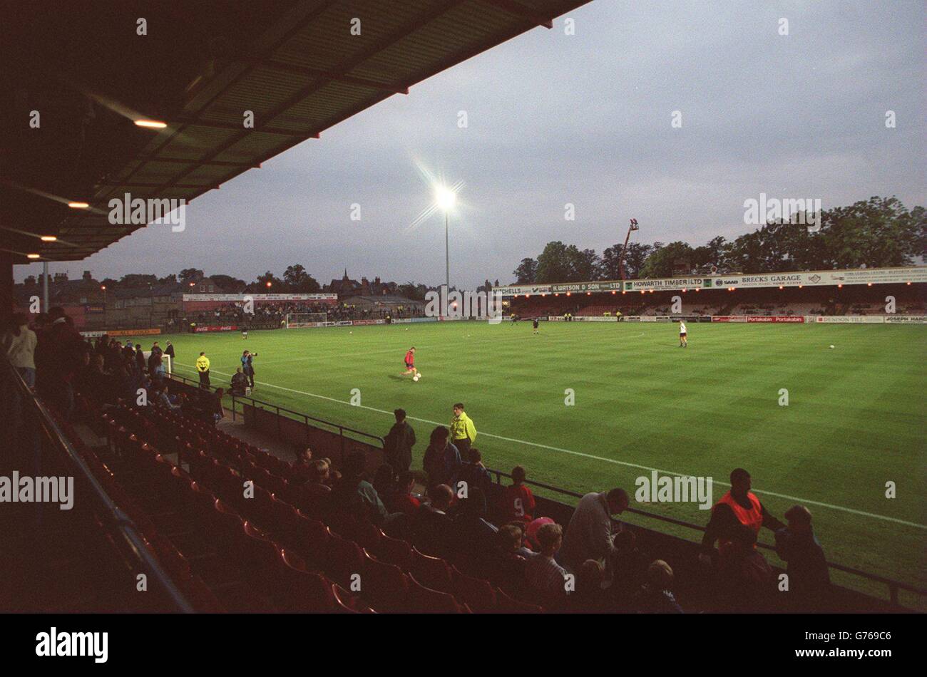 Soccer football league grounds bootham crescent hi-res stock ...