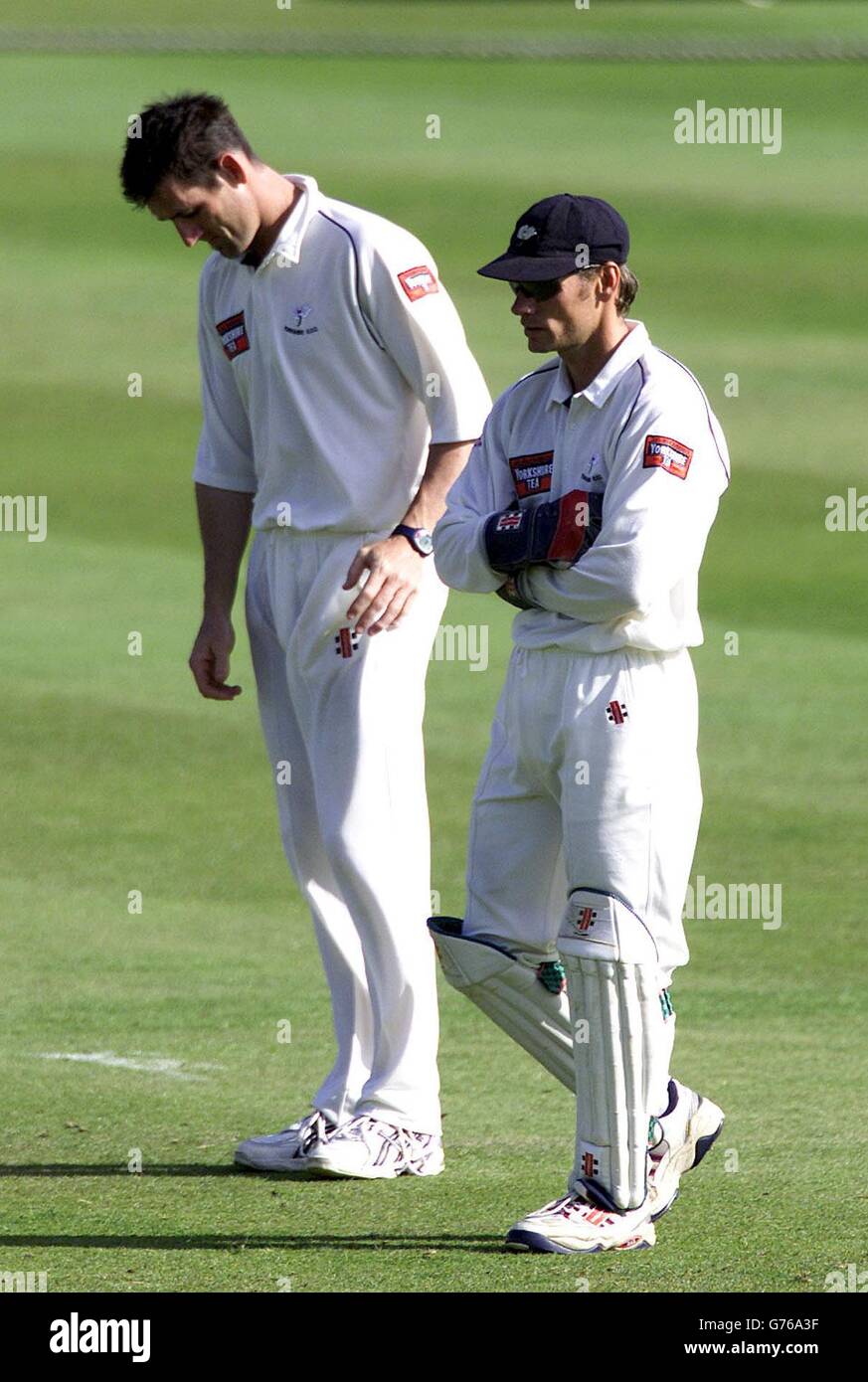 Captain Richard Blakey (right) and Matthew Elliott of relagation ...