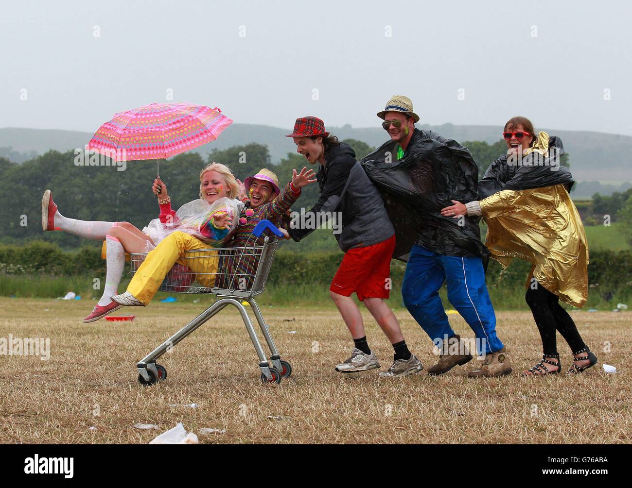 Festival goers (from left) Natasha Somerville, Stuart Kidd, Tony ...