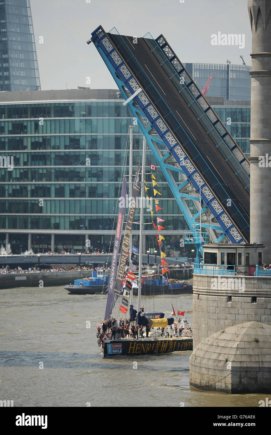 Sailing - Clipper Round the World Race Finish - London. Overall winners ...