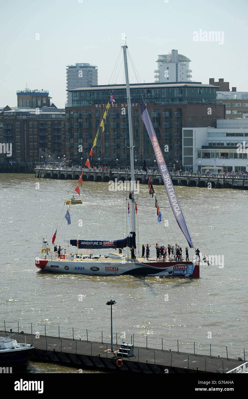 Sailing - Clipper Round the World Race Finish - London. Great Britain ...